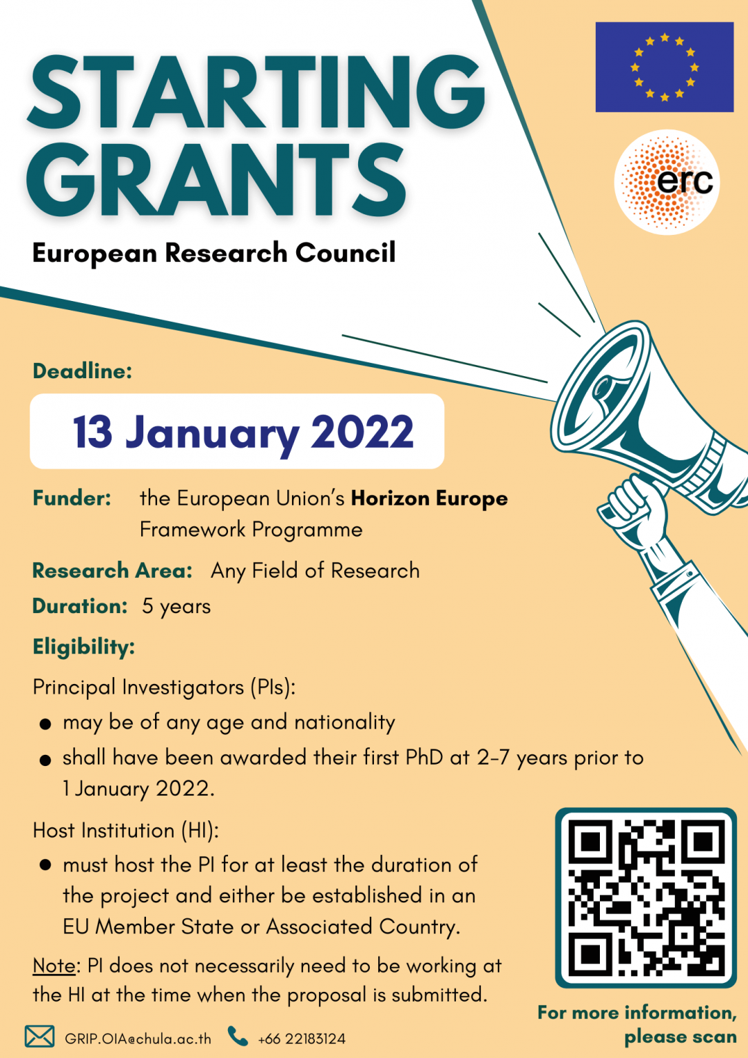 European Research Council (ERC): Starting Grants - Office of ...