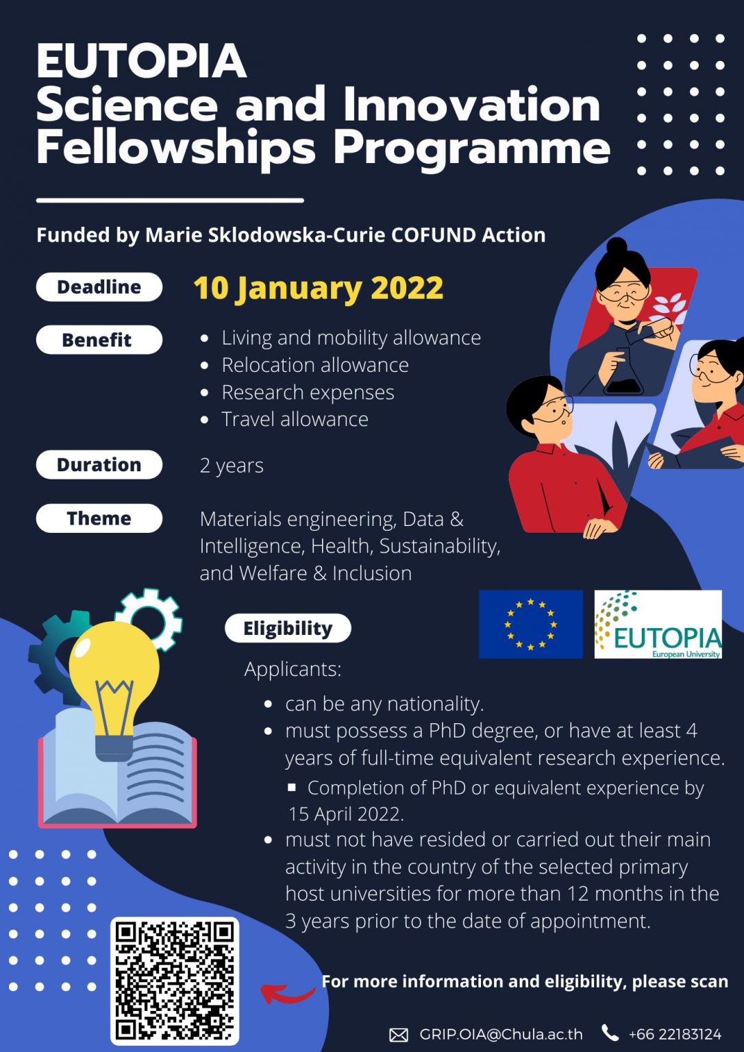 EUTOPIA Science and Innovation Fellowships Programme (EUTOPIA-SIF) [Second Call] - Office of ...