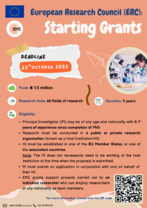European Research Council (ERC): Starting Grants - Office of ...