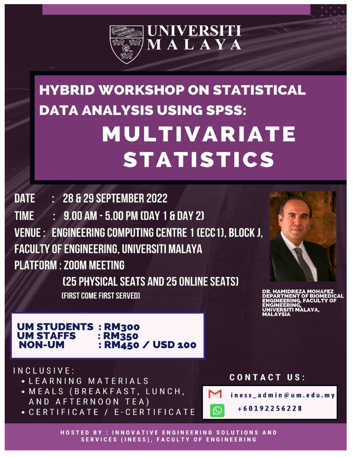 [Invitation] 2-Days Hybrid Workshop on Statistical Data Analysis using SPSS: Multivariate ...