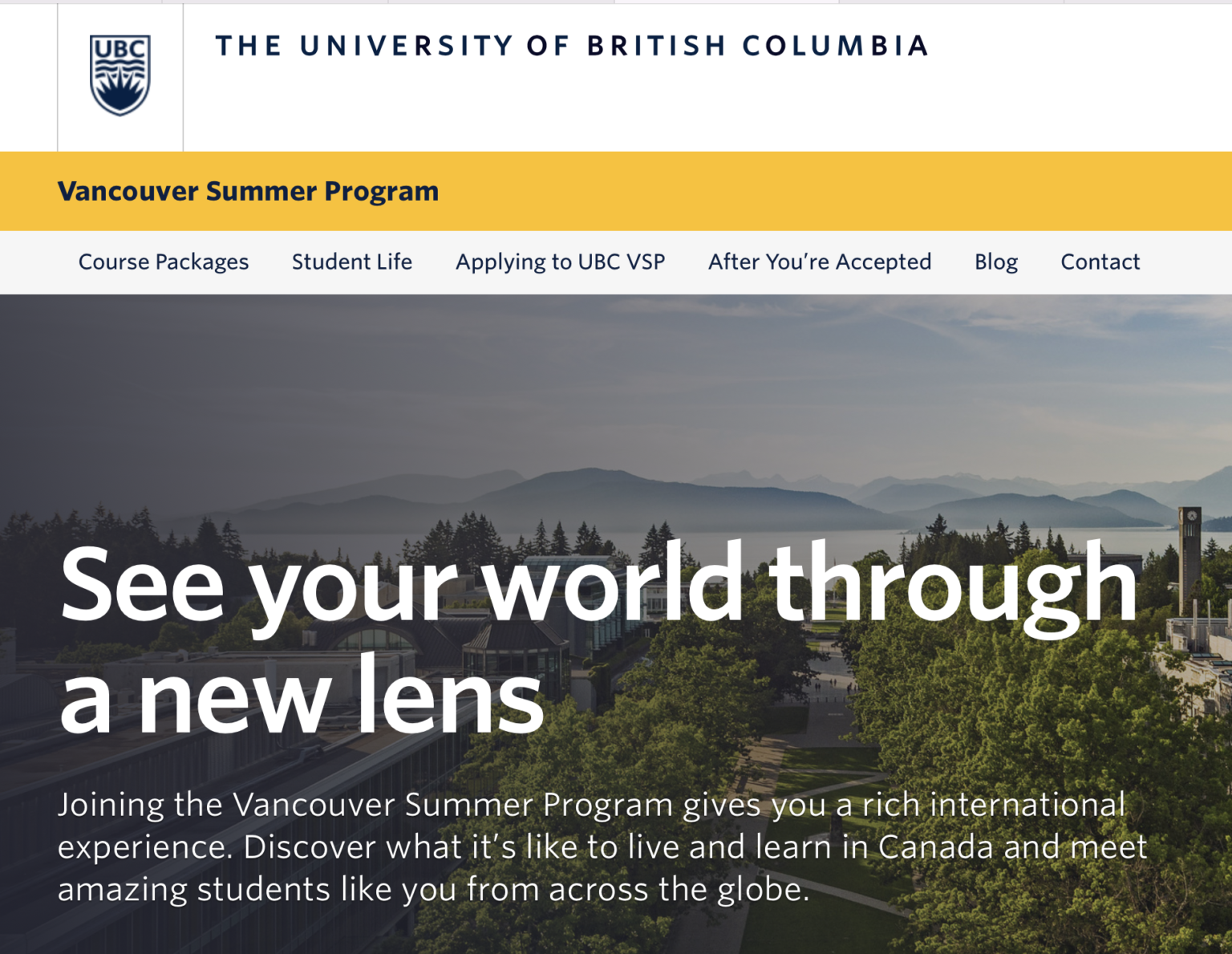 [University of British Columbia] Vancouver Summer Program 2023 - Office of International Affairs ...