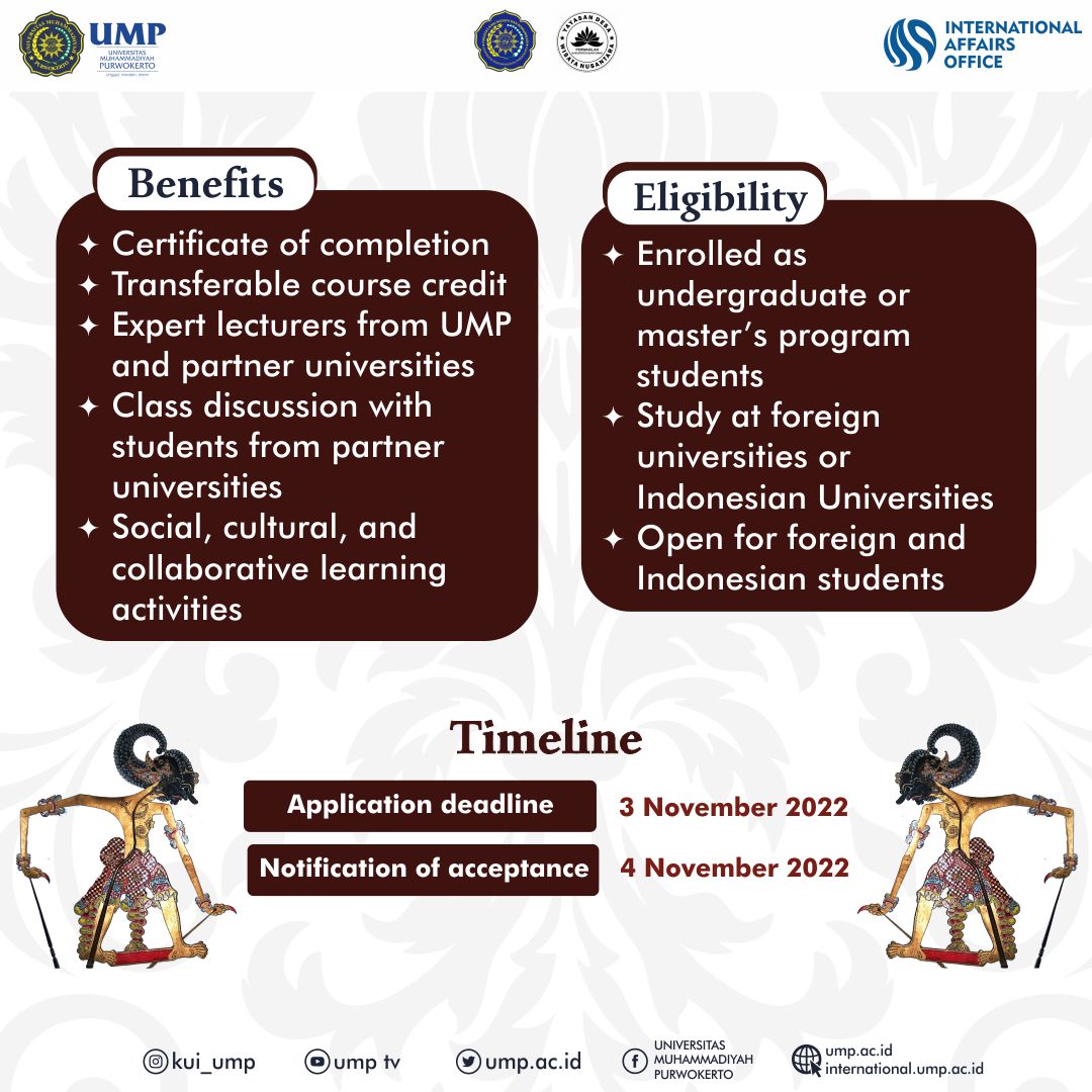 [Inviation] UMP International Summer Course 2022 - Office of ...