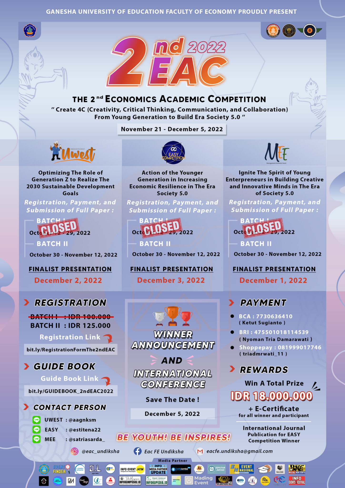 [Invitation] The 2nd Economics Academic Competition (EAC) 2022 - Office ...