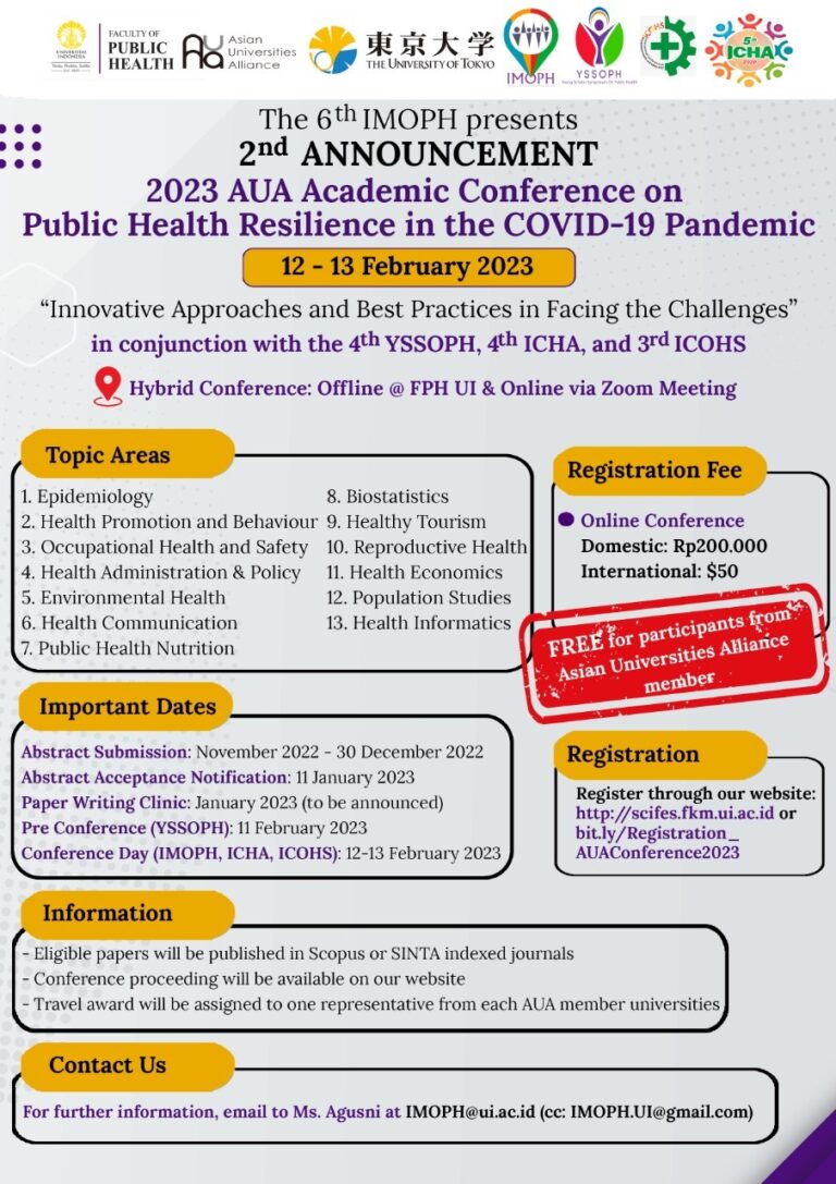 [Call for Abstracts] AUA Academic Conference on Public Health ...