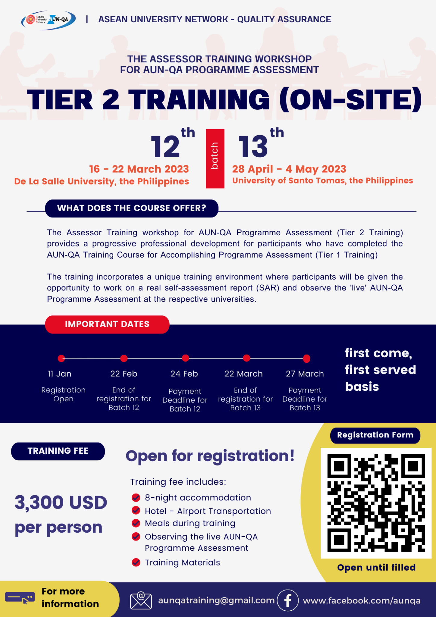 The Assessor Training Workshop for AUN-QA Programme Assessment (Tier 2 Training) - Office of ...
