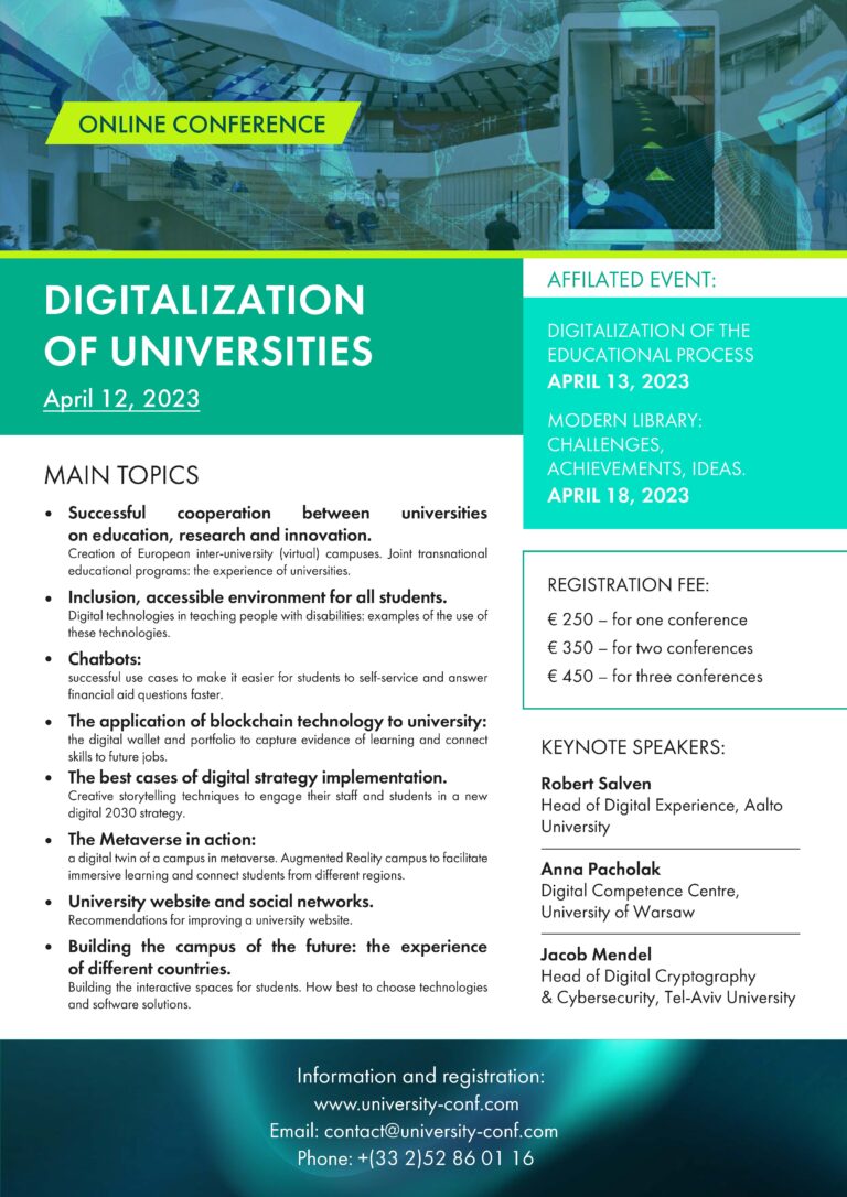 Digitalization of Universites Conference - Office of International ...