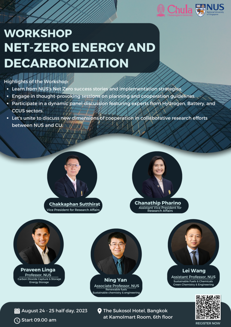 Workshop with National University of Singapore (NUS) “Net-Zero Energy and Decarbonization ...