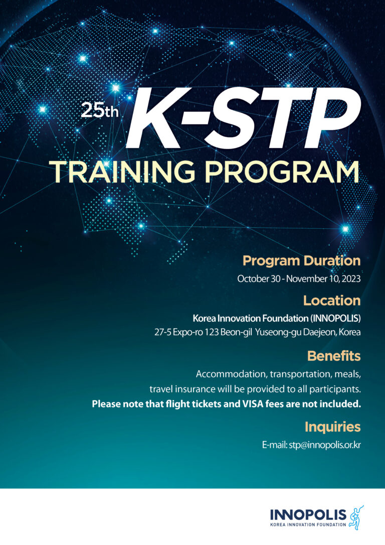 Invitation to K-STP Training Program from October 30th to November 10th ...