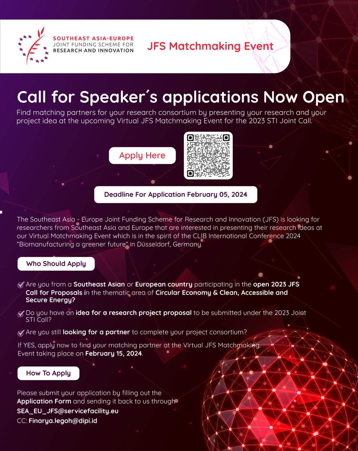 Call for Speaker’s Applications Open Now – JFS Matchmaking Event - Office of International ...