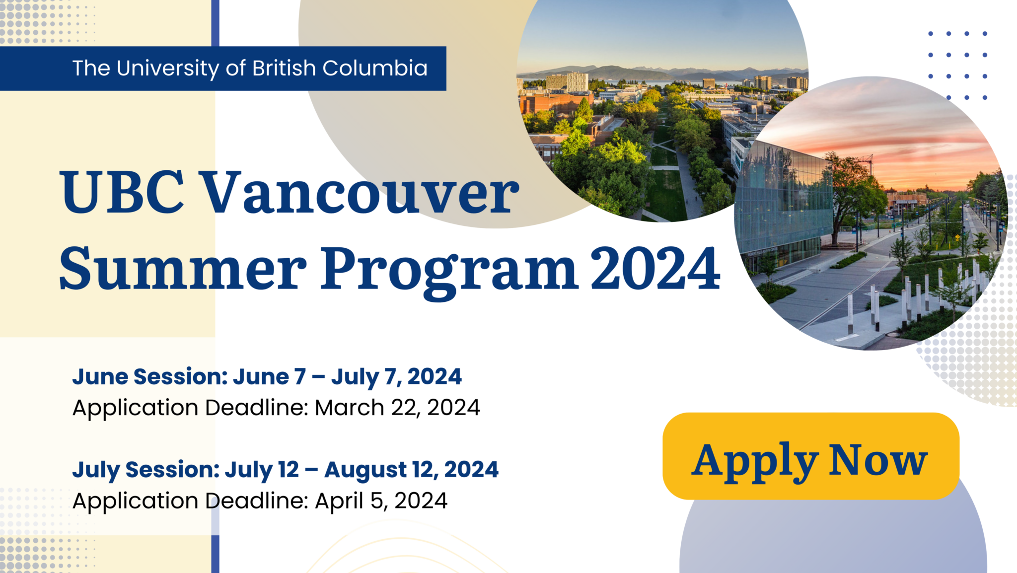 UBC Vancouver Summer Program 2024 - Office of International Affairs and Global Network