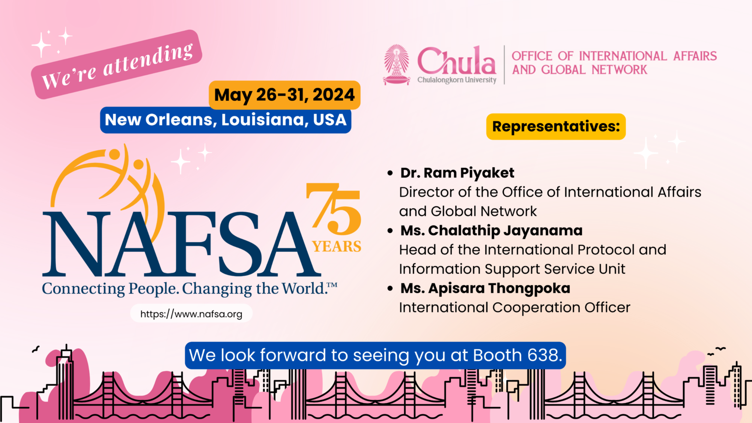 Chula OIA Attending NAFSA 2024 at New Orleans, Louisiana, USA - Office ...