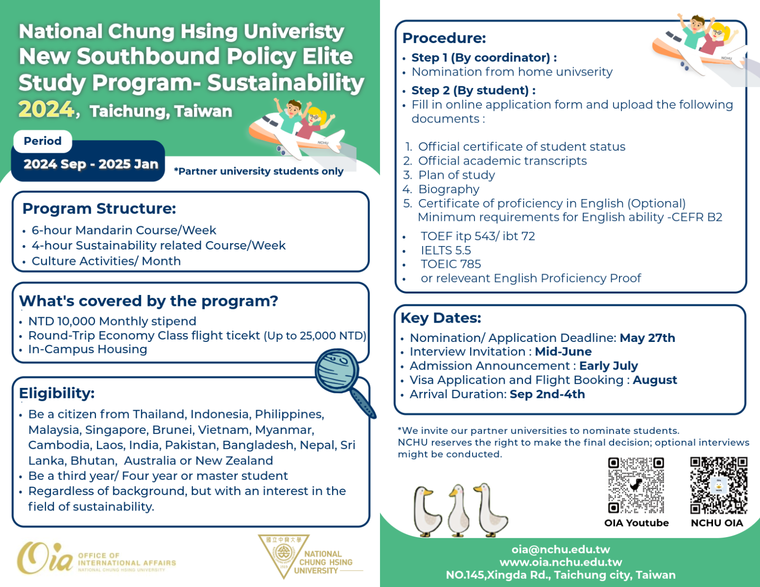 New Southbound Policy Elite Study Program - Office of International Affairs and Global Network