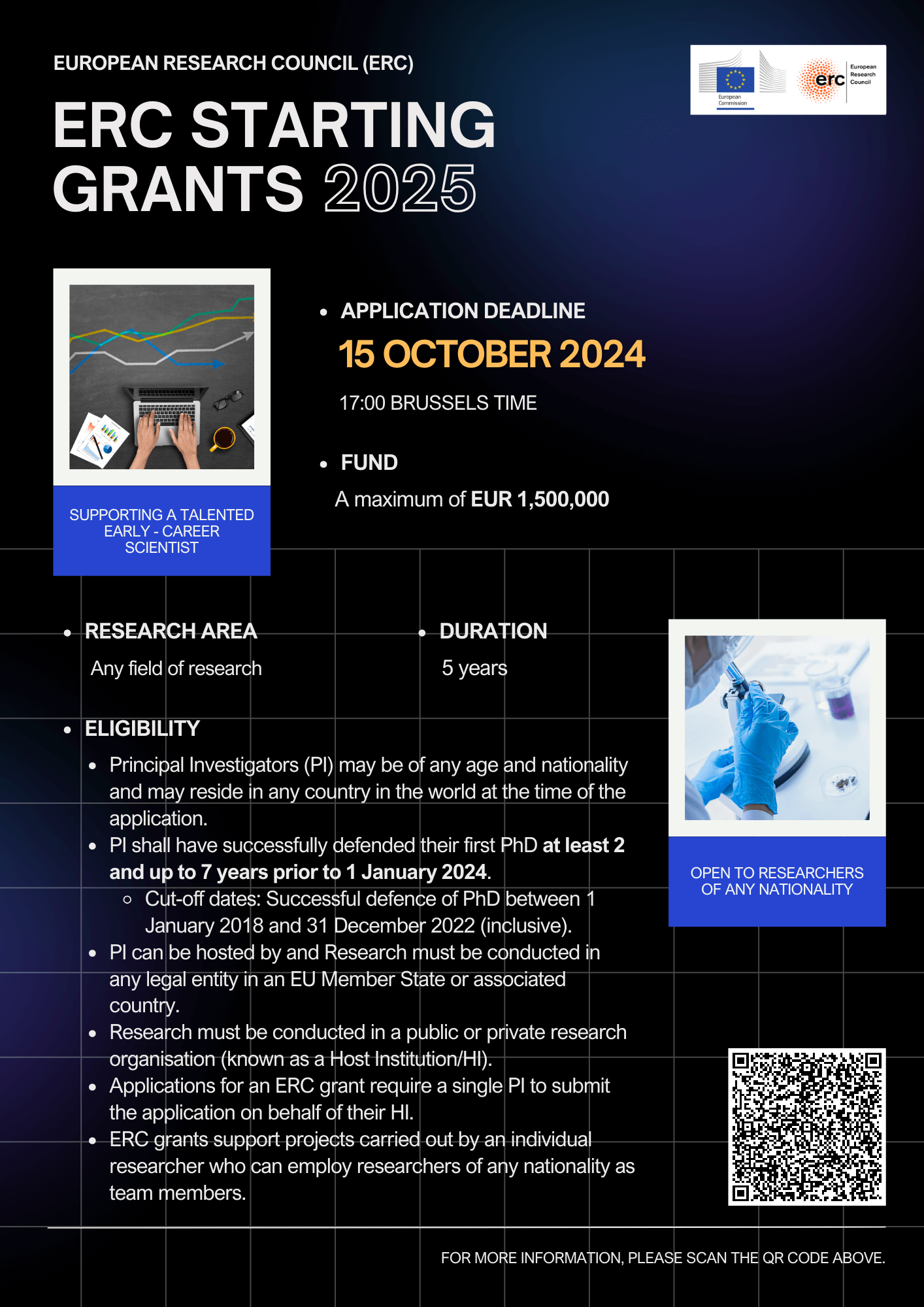 ERC Starting Grants 2025 - Office of International Affairs and Global Network