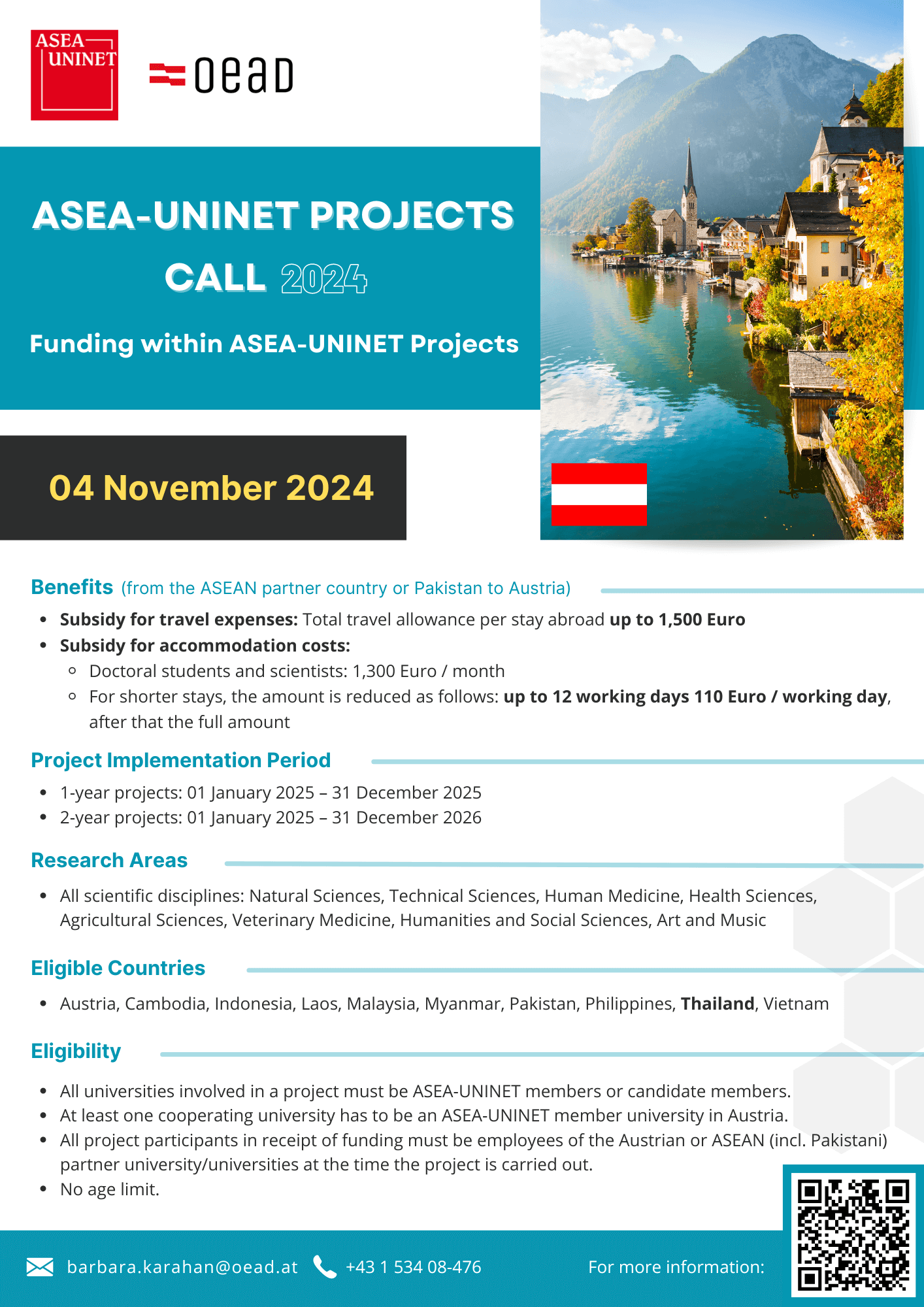 ASEA-UNINET Project Call 2024: Funding within ASEA-UNINET Projects (2025-2026) - Office of ...