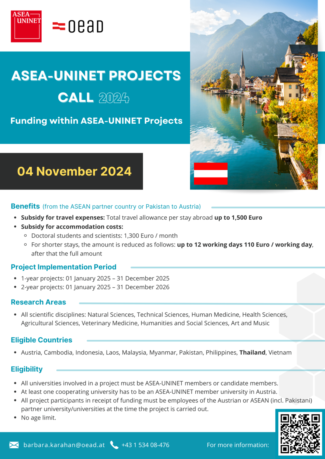 ASEA-UNINET Project Call 2024: Funding within ASEA-UNINET Projects (2025-2026) - Office of ...