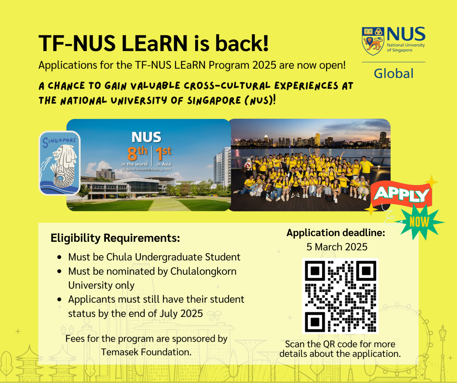 [Call for Applications] TF-NUS LEaRN Program 2025 - Office of ...